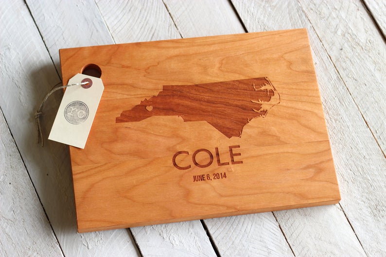 Personalized Cutting Board - Country or State, Name and Date - Gerber ...